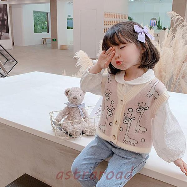 【発売日：2024年09月24日】■ 品名：キッズベスト■ 素材：綿混紡■ スタイル：可愛い/カジュアル■ カラー：ピンク■ サイズ：90-130■ 季節：春/秋/冬toothi-storeの検索キーワード：ニットベスト キッズニットベスト...