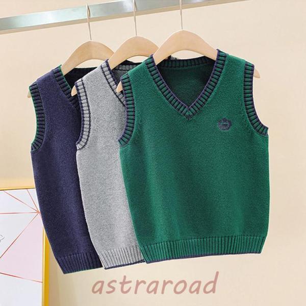 【発売日：2024年09月24日】■ 品名：キッズベスト■ 素材：綿混紡■ カラー：全3色■ サイズ：110-170■ 季節：春/秋/冬toothi-store の検索ワード：ニットベスト キッズニットベスト カジュアル 洗える 家庭洗濯O...