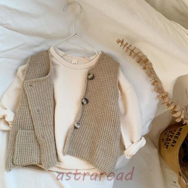 【発売日：2024年09月24日】■ 品名：キッズベスト■ 素材：カシミア■ カラー：カーキ■ サイズ：80-130■ 季節：春/秋/冬toothi-store の検索ワード：ニットベスト キッズニットベスト カジュアル 洗える 家庭洗濯O...