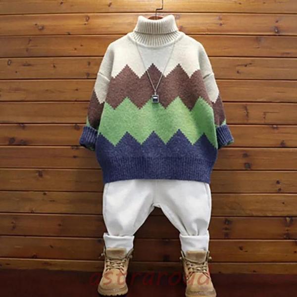 【発売日：2024年09月24日】■ 品名：キッズセーター(男の子)■ 素材：綿混紡■ カラー：全2色■ サイズ：120-170子供服　ニットカーディガン ショート丈　キッズ  秋冬　裏起毛 コート アウター ゆるシルエット Vネック 春秋...