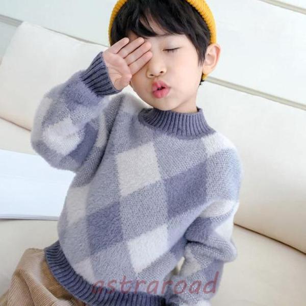 【発売日：2024年09月24日】■ 品名：キッズセーター(男の子)■ 素材：綿混紡■ カラー：全1色■ サイズ：90-140子供服　ニットカーディガン ショート丈　キッズ  秋冬　裏起毛 コート アウター ゆるシルエット Vネック 春秋 ...