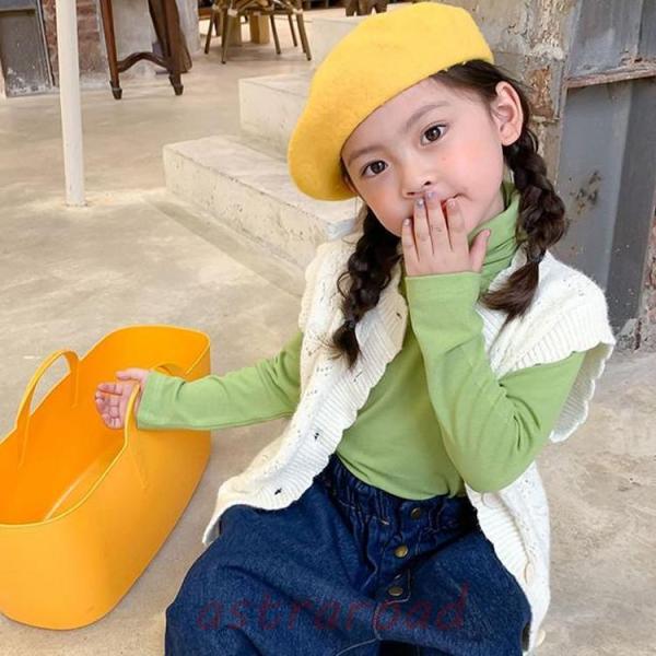 【発売日：2024年09月24日】■ 品名：キッズベスト(女の子)■ 素材：ニット■ カラー：全1色■ サイズ:7-17ニットベスト キッズニットベスト カジュアル 洗える 家庭洗濯OK ウール混 春秋秋冬  前開き Vネック ニット ベス...