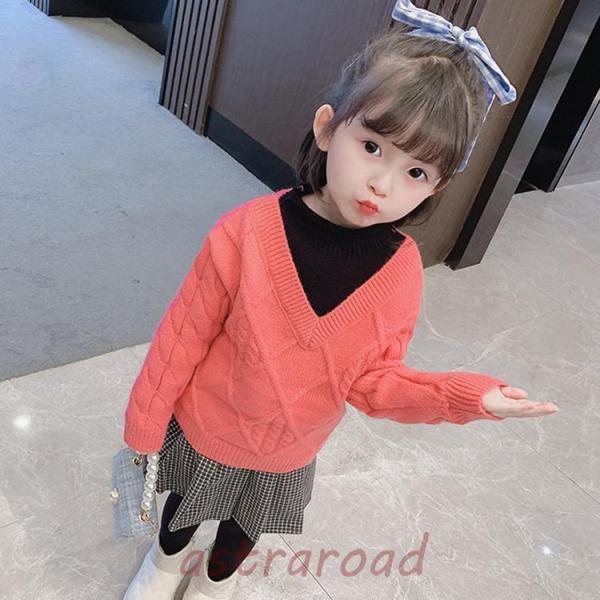 【発売日：2024年09月24日】■ 品名：キッズセーター■ 素材：ビスコース■ カラー：全2色■ サイズ：90-130■ 季節：秋/冬子供服　ニットカーディガン ショート丈　キッズ  秋冬　裏起毛 コート アウター ゆるシルエット Vネッ...