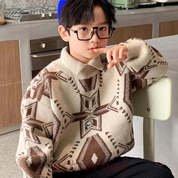 【発売日：2024年09月24日】■ 品名：キッズセーター■ 素材：アクリル■ カラー：全2色■ サイズ：120-170■ 季節：秋/冬子供服　ニットカーディガン ショート丈　キッズ  秋冬　裏起毛 コート アウター ゆるシルエット Vネッ...