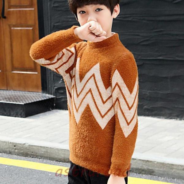 【発売日：2024年09月24日】■ 品名：キッズセーター■ 素材：ポリアミド■ カラー：全2色■ サイズ：110-170■ 季節：秋/冬子供服　ニットカーディガン ショート丈　キッズ  秋冬　裏起毛 コート アウター ゆるシルエット Vネ...