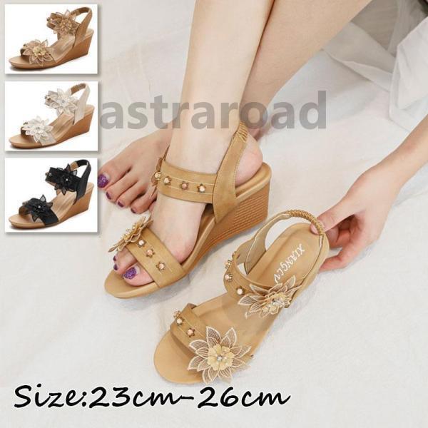 【発売日：2025年01月20日】サンダル レディース 履きやすい 夏サンダル  厚底靴 ウェッジソール ローマブール シンプル 歩きやすい 美脚サンダル 楽ちん オシャレ新作　●【カラー】ブラック、グレー、ベージュ●【サイズ】23cm〜2...