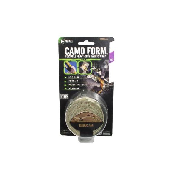 ■商品仕様：・全長：3660mm・幅：51mm・迷彩色■商品説明：ガムテープとは違い粘着剤を使用しないため、取りはずしてもベタベタせず、あとも付きません。伸縮性に優れ、滑り止め効果があります。汚れてもぬるま湯で手洗いすれば汚れが落ち粘着効果...