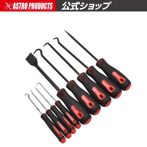 ■商品説明：・Oリングやシール類の取り外しなどに使用できるシールピックです。・4種類の異なる先端形状により、用途に合わせた使用が可能で、小さいサイズの他、大きなサイズが付属しているので、力を掛けたいときに使用できます。・スクレーパーも付属し...