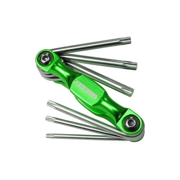 ■商品仕様：・サイズ：L82×W32×H17mm（折り畳み時）・重量：85g・内容：T10、T15、T20、T25、T27、T30●ここがポイント！・縦でも横でも使えるから、チカラが掛けやすい！・折畳めばコンパクトに収納！・様々なサイズが、...