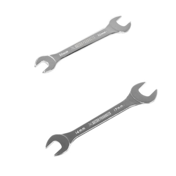 ■商品説明：厚さ3mmの薄型両口スパナです。狭い場所での作業や、ダブルナット、ワイヤー調節などに使用できます。■商品仕様：・サイズ：10×12mm・全長：125mm・重量：32g・幅[10／12mm]：22／26mm・サイズ：14×17mm...