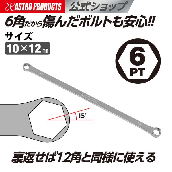 【発売日：2025年06月19日】■商品説明：1本で2サイズ、6角タイプのストレートメガネレンチです。長めのハンドルと6角形状で、角が丸くなりかけたボルトナットにも、安心してトルクを掛けることができます。レンチの表と裏を交互に使うことで、1...