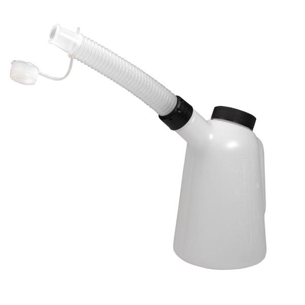 ■商品説明：・リットルとクォート目盛が付いた、容量1Lのオイルジョッキです。・リットルで測るときは、「LITRE」目盛を使用してください。・ノズルと本体には、ゴミやホコリの侵入を防ぐ、保管用のフタが付いています。■商品仕様：・本体サイズ：φ...