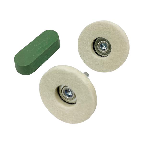 ■商品説明：金属の光沢出し、ツヤ出しに使用できます。狭部や細部の鏡面仕上げにおすすめです。■商品仕様：・サイズ：φ50、(青棒）59×23×17mm・六角軸：6.35mm・最高回転数：12,000min−1