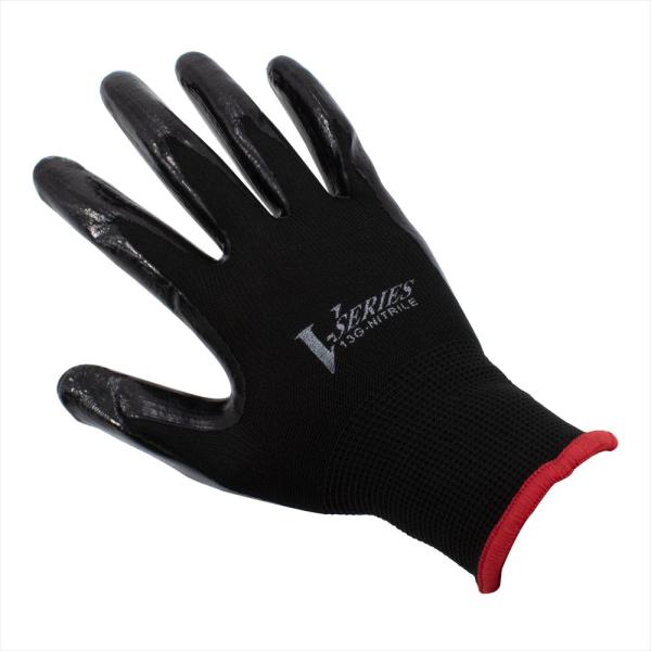 ■商品説明：耐油性・耐突刺性に優れたニトリルゴムです。背抜き構造だからムレを軽減します。機械整備などの油を使う作業に適しています。●ここがポイント！手にフィットして、コストパフォーマンスに優れたグローブ！■商品仕様：・色：ブラック・重量：3...