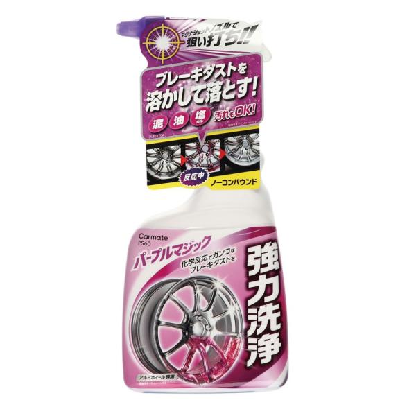 ■商品説明：アルミホイールについた頑固なブレーキダストを化学分解し、強力に洗浄します。アルミホイールを傷めず、手に優しい中性タイプです。クロームメッキのホイールにも使用できます。■商品仕様：・内容量：500ml・液性：中性・成分：チオグリコ...