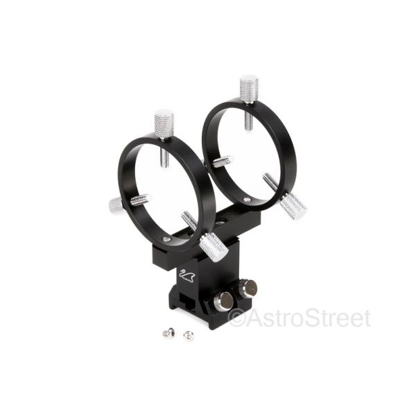 WilliamOptics 50mm用 ガイドリング ファインダー脚セット Vixen規格仕様CNC加工アノダイズ処理の部品で構成され、大変堅牢です。アルミ素材も上質な物を使っており、手抜きのない一品ですリング内径約55mm、3点の調整ネジ...