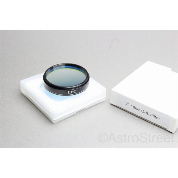 AstroStreet社 OIIIフィルター 2インチ(50.8mm)フィルター径用<br><br>特定の帯域の波長のみ透過するフィルターで、ネビュラ(nebula)=星雲フィルターの名前で呼ばれております。<...
