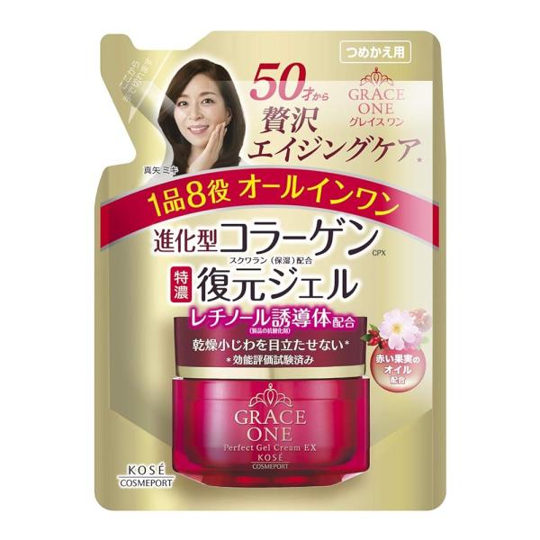 「商品情報」商品紹介進化型コラーゲンCPX&amp;レチノール誘導体*新配合! 肌に伸ばした瞬間にとろけるようになじみ、うるおいを密封する復元オールインワンジェル。*製品の抗酸化剤CPXはコンプレックスのことです。お得なつめかえ用。使用上の...