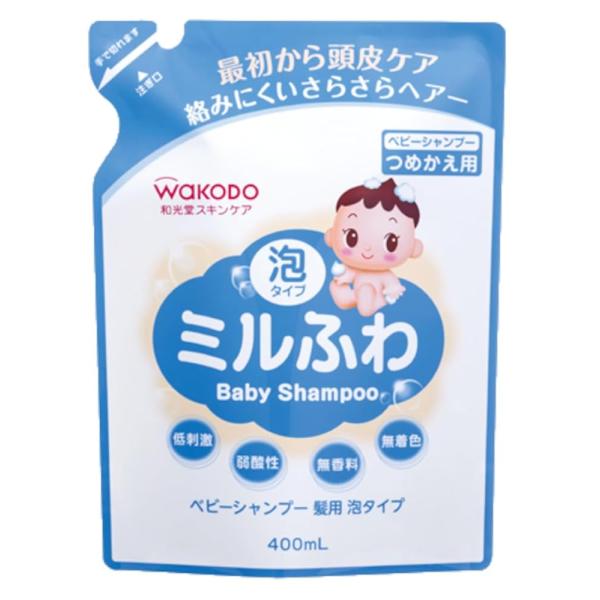 「商品情報」【セット品】ミルふわベビーシャンプー髪用泡タイプつめかえ用400ml ×8個「主な仕様」