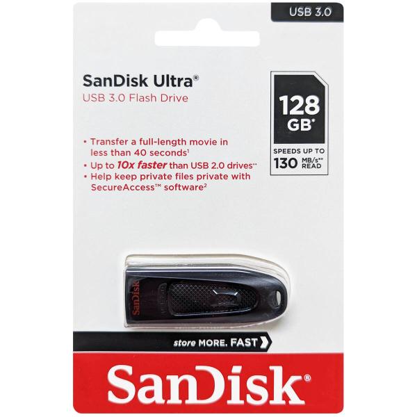 ■容量：128GB■最大読み込み速度：130MB/s■USB Type-A接続■USB 3.0■サイズ：56.8 x 21.3 x 10.8mm■当店保証：6ヶ月■海外流通品のため、メーカー保証はございません