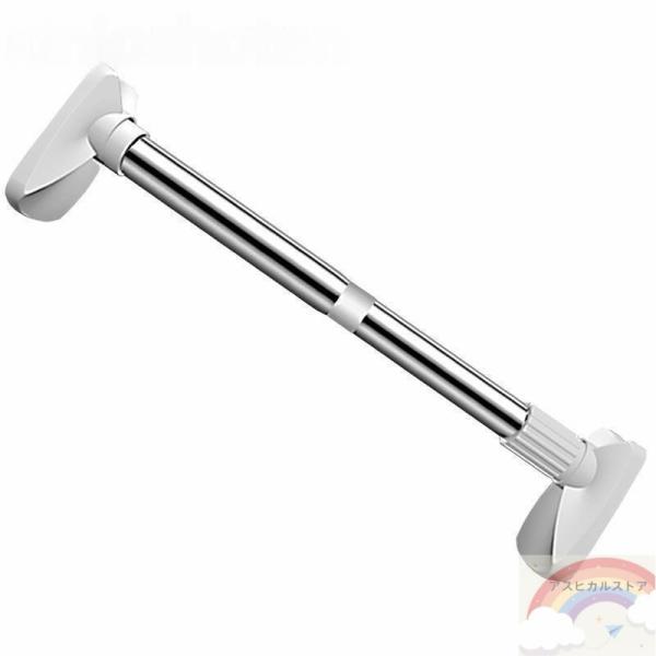 突っ張り棒製品 工具不要 簡単取り付けるくぎネジ パンチを使わず、突っ張るだけで簡単に取り付けられます、 製品には微調整ナットが付いており、接触面の力や要件に応じてナットの圧力を調整することができます，取り付けがしっかりしているかどうかを避...