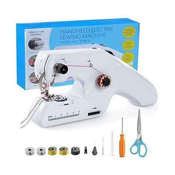 【ハンドヘルドミシンダブルライン＆全自動】市販されている他の類似製品と比較して、明確な利点があります。スイッチを押す必要がなく、下糸が強く、縫製工程全体が楽になります。複雑な操作を気にする必要はもうありません。（購入後、カスタマーサービスに...