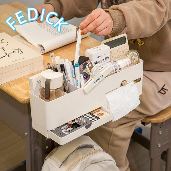 デスクサイド 収納ラック クランプ テーブルサイドポケット デスクサイドホルダー ノートP タブレット収納 デスクサイド 収納 簡単取り付け 工具不要 テーブルサ