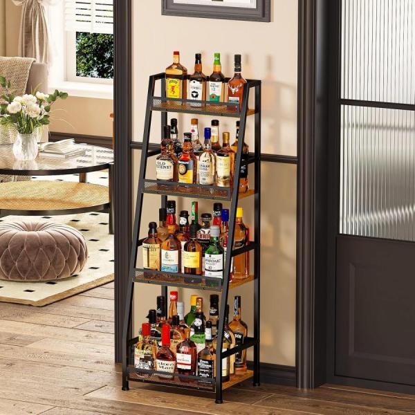 【材料サイズ】。3段：ウイスキー 棚 おしゃれ、長さ40cm幅30cm高さ79cm。4段：ウイスキー 棚 おしゃれ、長さ40cm幅30cm高さ111cm。5段：ウイスキー 棚 おしゃれ、長さ40cm幅30cm高さ136cm。ワインキャビネッ...