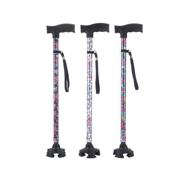 杖 おしゃれ 自立式 四点杖 自立杖 つえ 介護 自立 軽量 伸縮 歩行補助 レディース 女性用 敬老の日 誕生日 ギフト ステッキ 長さ調節 高齢者 四足杖