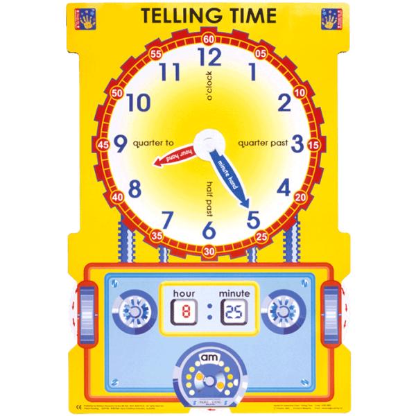 時計の針を動かして時間の概念を学びましょう.デジタル表示もあります.(紙製/しかけ / 760×550mm / C / 時間)※お取り寄せ商品（発送に10営業日程度いただきます）