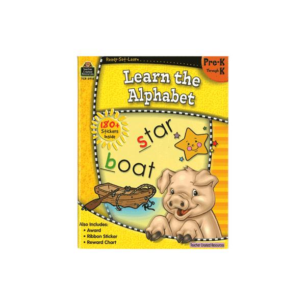 まず、各アルファベットの大文字・小文字に色を塗り、形を認識します。それから、そのアルファベットで始まる単語にはどんなものがあるか、イラストで確認しましょう。（PAPER/STICKER/64ページ/229×178mm/PreK-K/アルファ...