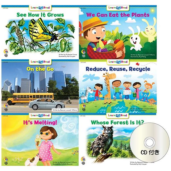 【米Creative Teaching Press社のLEARN TO READシリーズ】2017年、新しくなりました！SCIENCE 1Bシリ-ズ絵本6冊とCDのセット。CDには各ストーリーごとに朗読、リピート用朗読、歌、チャンツが収録さ...