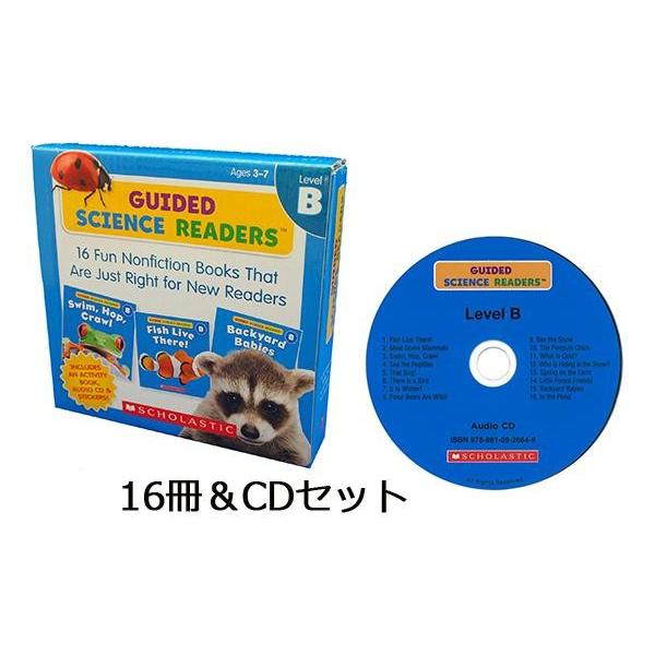 ノンフィクションのみを集めたやさしいリーダー16冊とCD、アクティビティブック1冊（シール付）のボックスセットです。レベルBセット。【セット総語数:755】動物・虫・植物・季節・天気など、身近な科学をテーマにしたやさしい英語絵本セットです。...