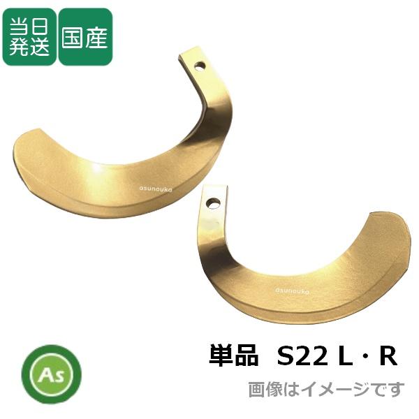 耕うん爪 単品 スーパーゴールド爪 偏芯爪 S22　※L・Rをお間違いのないようご注文下さい。写真はイメージです。■取付け巾寸法巾：約30mm厚み：約10mm穴径：約10mm※注意事項 表示されている価格は耕うん爪1本の価格です。（ボルトは...