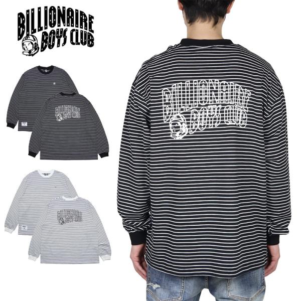 【こまかいピッチが印象的なボーダー長袖Tシャツ】BILLIONAIRE BOYS CLUB ビリオネアボーイズクラブ から展開する「BORDER LS T-SHIRT」。ストリートとラグジュアリーを融合させたブランドBBCから綿100%のロ...