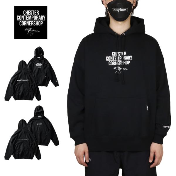 【ロゴが映える秋冬コーデ定番プルオーバーパーカー】 CHESTER CONTEMPORARY CORNERSHOP チェスターコンテンポラリーコーナーショップ から展開する「CHESTER LOGO HOODIE」。競馬カルチャーをブランド...