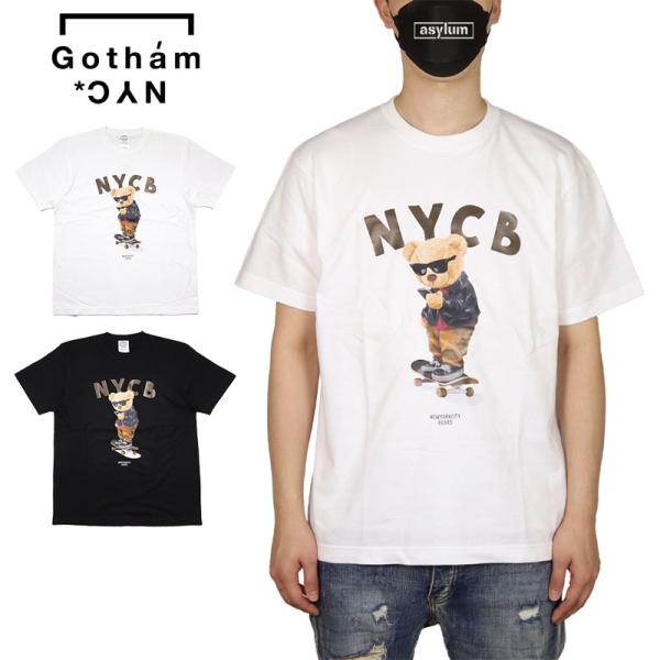 【プリントデザインがかわいい!クルーネック半袖Tシャツ】  GOTHAM NYC ゴッサム ニューヨークから展開する「S/S TEE」。無地の綿100%ボディに、お馴染みのベアプリントを落とし込んだTシャツが登場。シンプルながらポップで可愛...