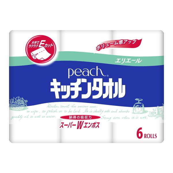 ピーチキッチンタオル 6RTip-To-TipのスーパーWエンボス加工で驚異の吸水力4904040016457広告文責：アットツリー合同会社TEL 050-3184-1221※商品パッケージは変更の場合あり。メーカー欠品または完売の際、キャ...