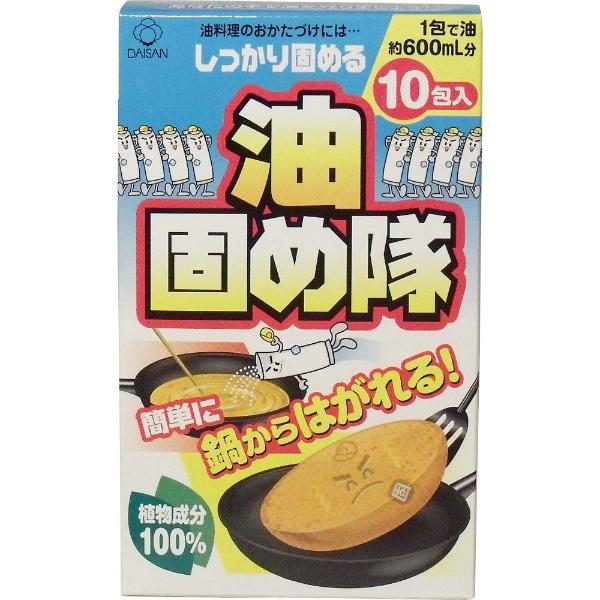 【3点セット】コットンラボ 油固め隊 廃油処理剤 10包入油料理のおかたづけには・・・しっかり固める油固め隊4901933022557広告文責：アットツリー合同会社TEL 050-3184-1221※商品パッケージは変更の場合あり。メーカー...