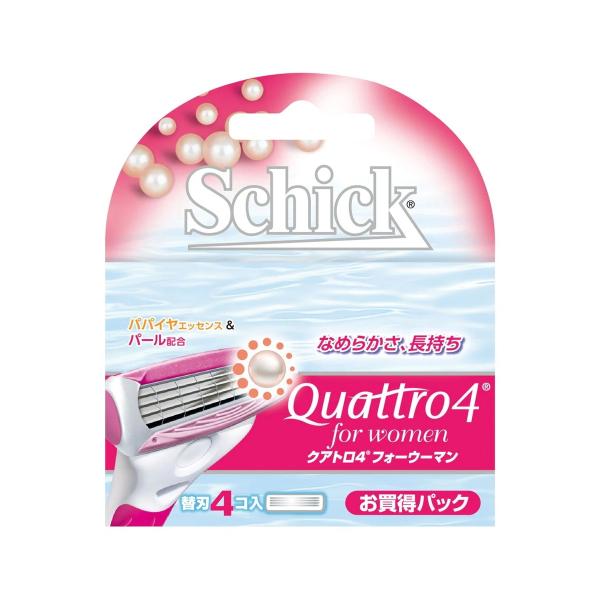 Schick シック クアトロ4 フォーウーマン 替刃 4個入なめらかボディ長続き。4891228302801広告文責：アットツリー合同会社TEL 050-3184-1221※商品パッケージは変更の場合あり。メーカー欠品または完売の際、キャ...