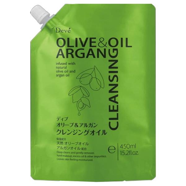 熊野油脂 ディブ オリーブ &amp; アルガン クレンジングオイル 詰替 450ml お風呂で使えるお肌にやさしいクレンジングオイルです 化粧落とし クレンジング メイク落とし 4513574033252   バス用品・洗面用品:クレンジ...