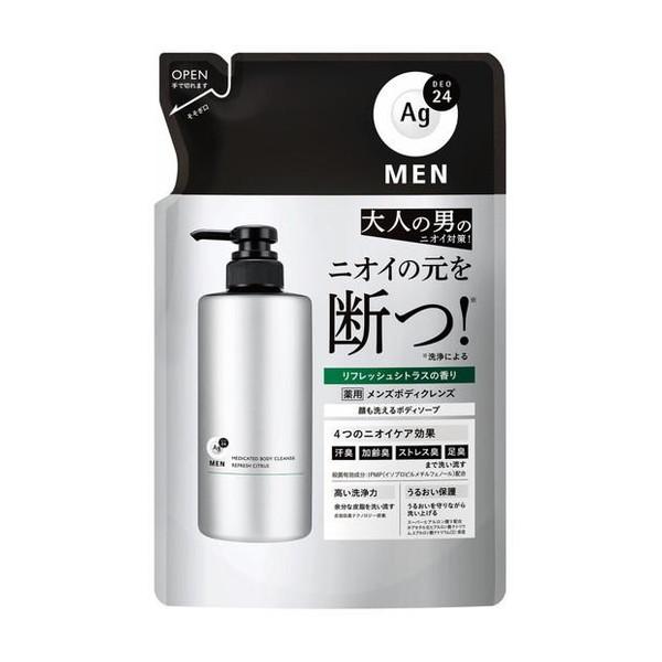 ファイントゥデイ エージーデオ24メン 薬用 メンズボディクレンズ つめかえ用 リフレッシュシトラスの香り 420mL ボディソープ4550516495211大人の男のニオイ対策！ニオイの元を断つ！ 顔も洗える男性用化粧品・日用品:ボディソ...