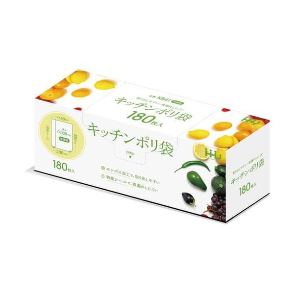 ハウスホールドジャパン KB41 キッチン ポリ袋 BOX 半透明 180枚4580287323161エンボス加工で取り出しやすい。特殊シールで液漏れしにくい。キッチン・お掃除用品:台所消耗品:その他台所用品:その他台所用品広告文責：アット...