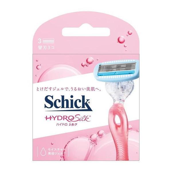 Schick ハイドロシルク 替刃 3コ入モイスチャー美容ジェルに6種類の美容成分を配合 5枚刃 ムダ毛処理 ボディシェーバー シック 4891228312169 化粧品・化粧小物:女性用カミソリ:替刃広告文責：アットツリー合同会社TEL ...