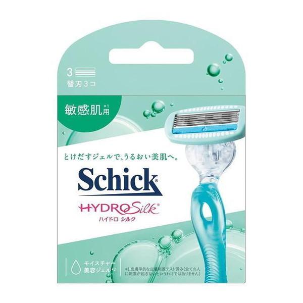 Schick ハイドロシルク 敏感肌用 替刃 3コ入モイスチャー美容ジェルに6種類の美容成分を配合 5枚刃 ムダ毛処理 ボディシェーバー シック 4891228312183 化粧品・化粧小物:女性用カミソリ:替刃広告文責：アットツリー合同会...