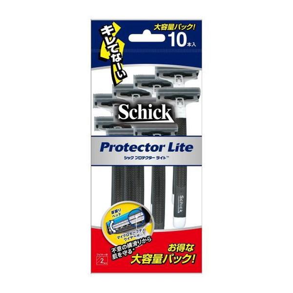 シック・ジャパン Schick シック プロテクターライト 10本入セーフティーワイヤー付き２枚刃で、安心・安全 カミソリ 4891228313463 男性用化粧品・日用品:男性用カミソリ:使い捨て広告文責：アットツリー合同会社TEL 05...