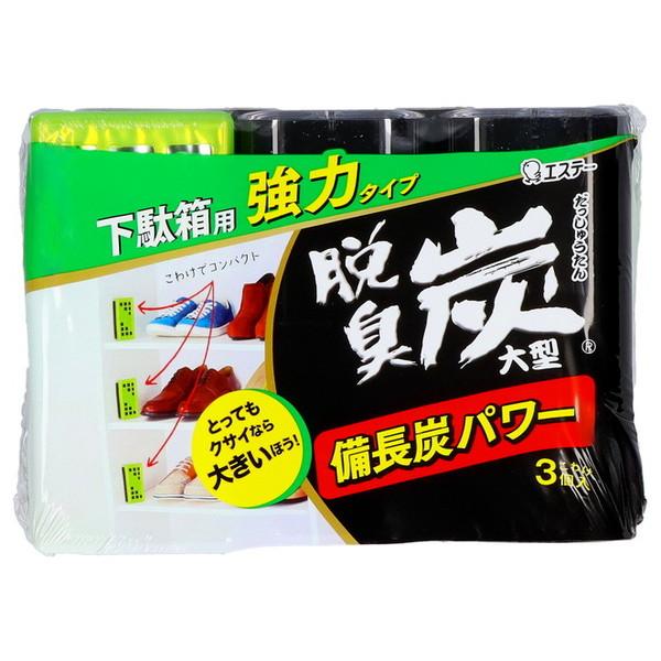 商品名：脱臭炭 下駄箱用 脱臭剤 大型 こわけ3個入(100g×3個)JANコード：4901070125784発売元、製造元、輸入元又は販売元：エステー原産国：日本商品番号：101-51547広告文責：アットツリー合同会社TEL 050-3...
