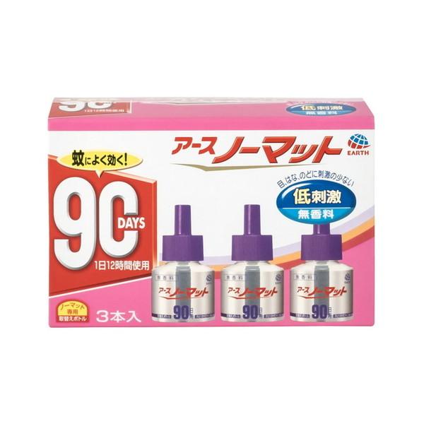 アース製薬 アース ノーマット 取替ボトル 90日用 無香料 3本入 防除用医薬部外品アースノーマット専用取替えボトル 蚊 低刺激 殺虫 駆除 4901080094919 虫よけ・殺虫・園芸品:ハエ・蚊:液体蚊取り広告文責：アットツリー合同...
