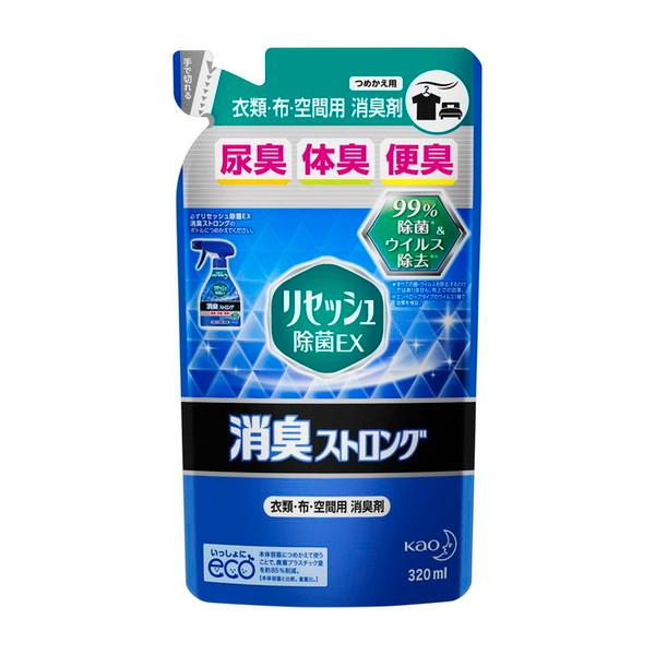 花王 リセッシュ 除菌EX 消臭ストロング つめかえ用 320ml4901301293589しみついた尿臭・体臭・便臭もしっかり消臭！シュッしておくだけで、尿が臭わなくなる！（布上において）■芳香剤・消臭剤:部屋用広告文責：アットツリー合同...