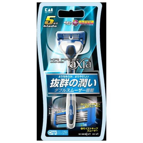商品名：カイレザー axia ホルダー 替刃1個付JANコード：4901331000607発売元、製造元、輸入元又は販売元：貝印原産国：中国、日本区分：化粧品商品番号：101-61147広告文責：アットツリー合同会社TEL 050-3184...